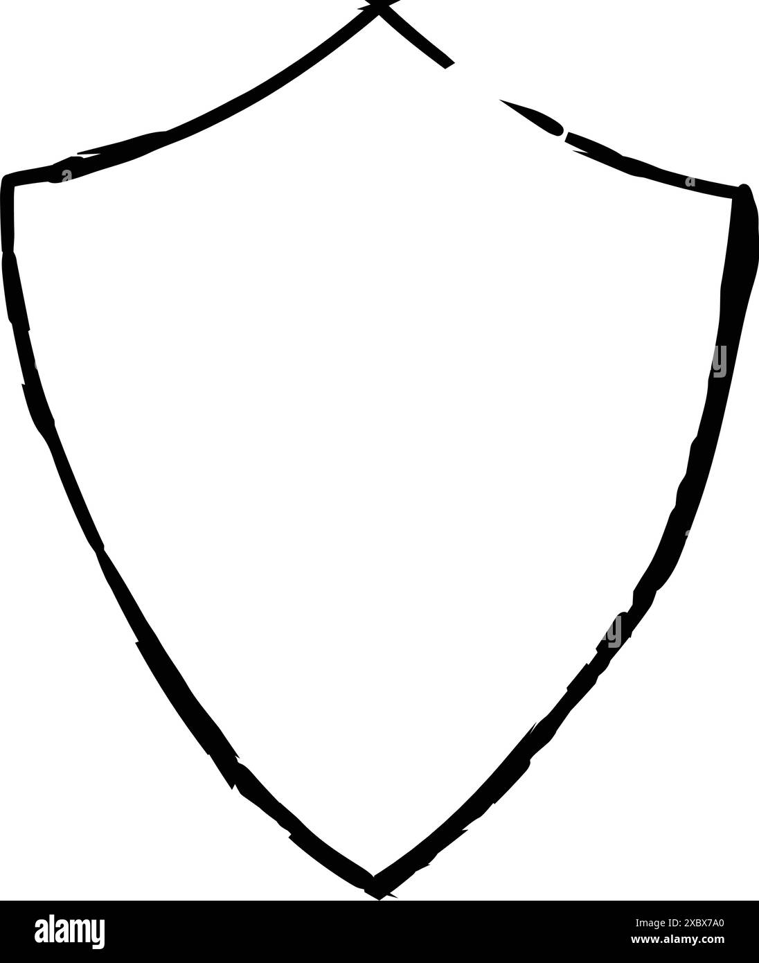 Frame shield texture element, outline border grunge shape icon ...