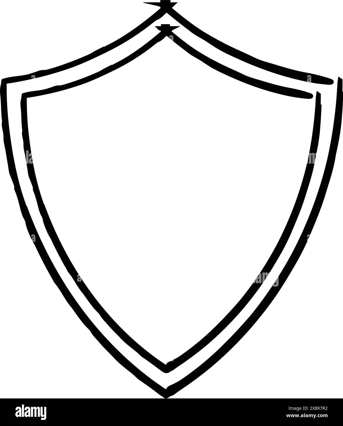 Frame shield texture element, outline border grunge shape icon ...