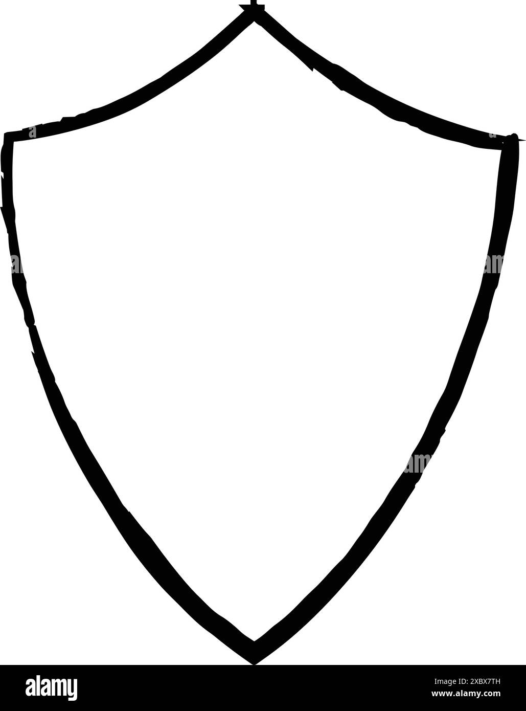 Frame shield texture element, outline border grunge shape icon ...