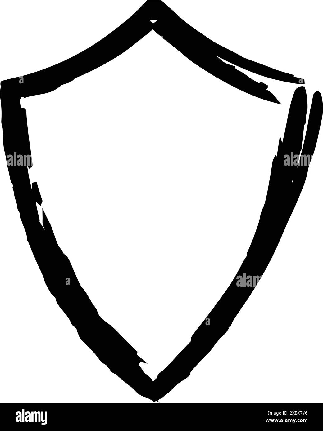 Frame shield texture element, outline border grunge shape icon ...