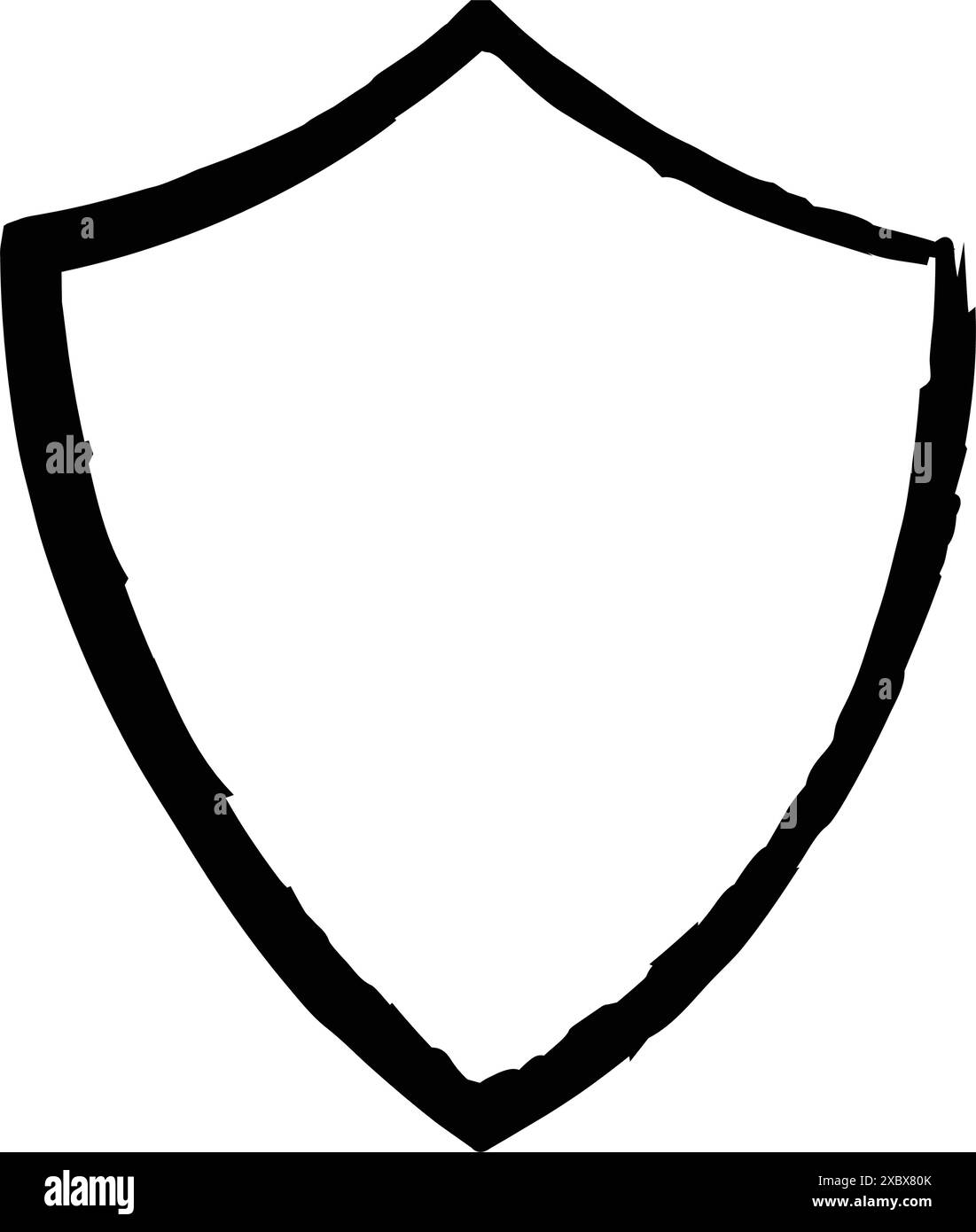 Frame shield texture element, outline border grunge shape icon ...