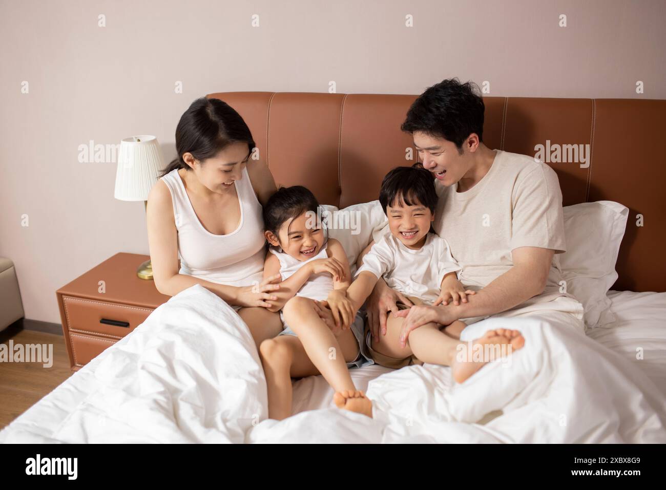 Rough Housing Before Bedtime Stock Photo - Alamy