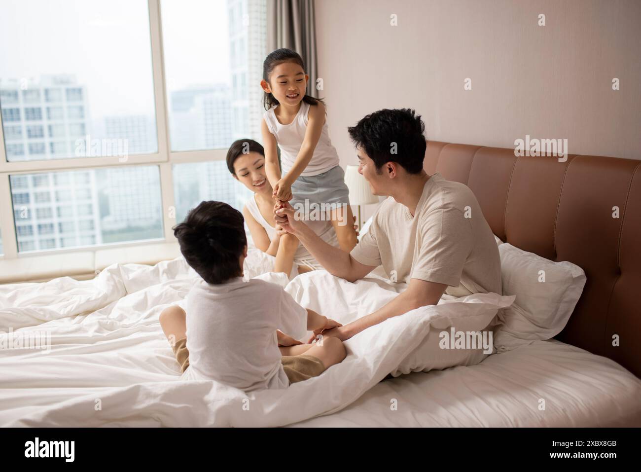 Rough Housing Before Bedtime Stock Photo - Alamy