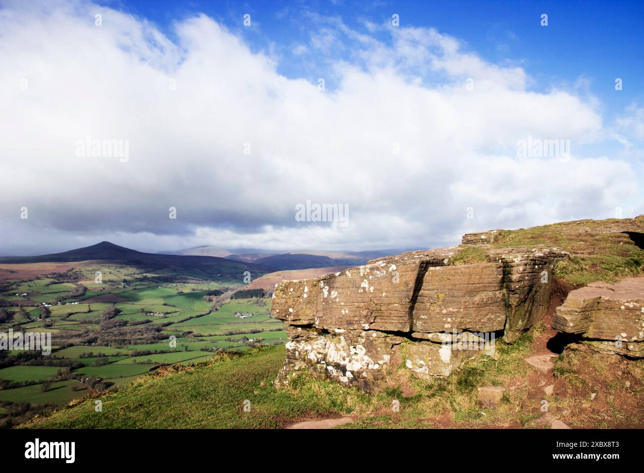 Sugar Loaf, Mynydd Pen-y-fal, is on the southern edge of the Black ...