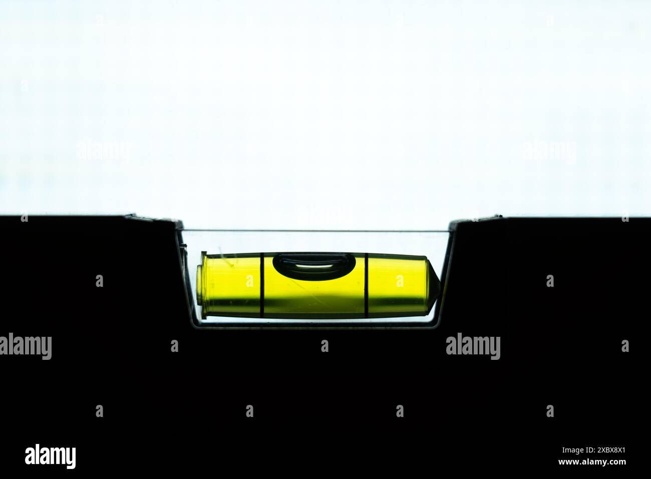 tubular spirit level, in balance, even Stock Photo - Alamy