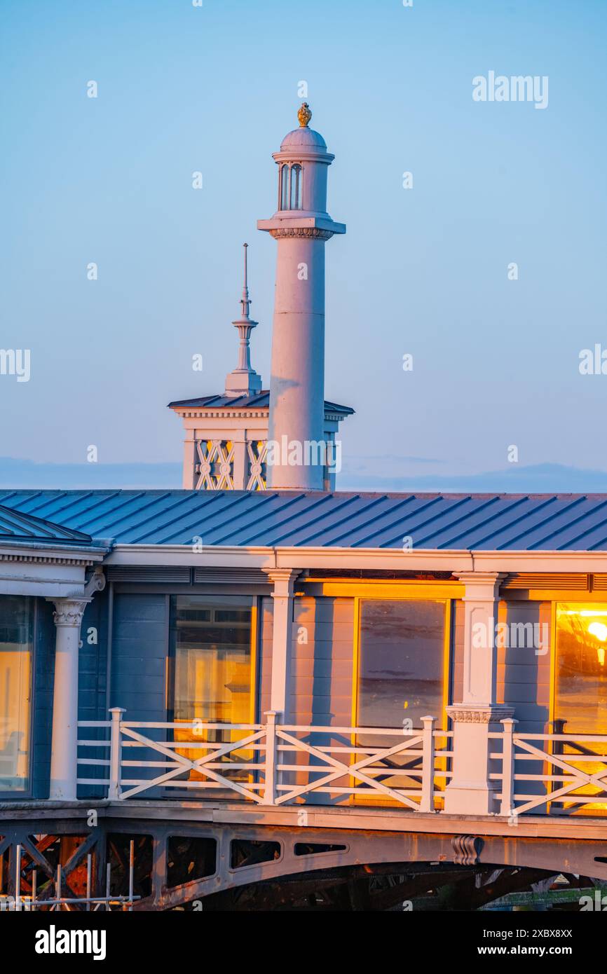 The town pier at Gravesend Kent at sunset Stock Photo - Alamy