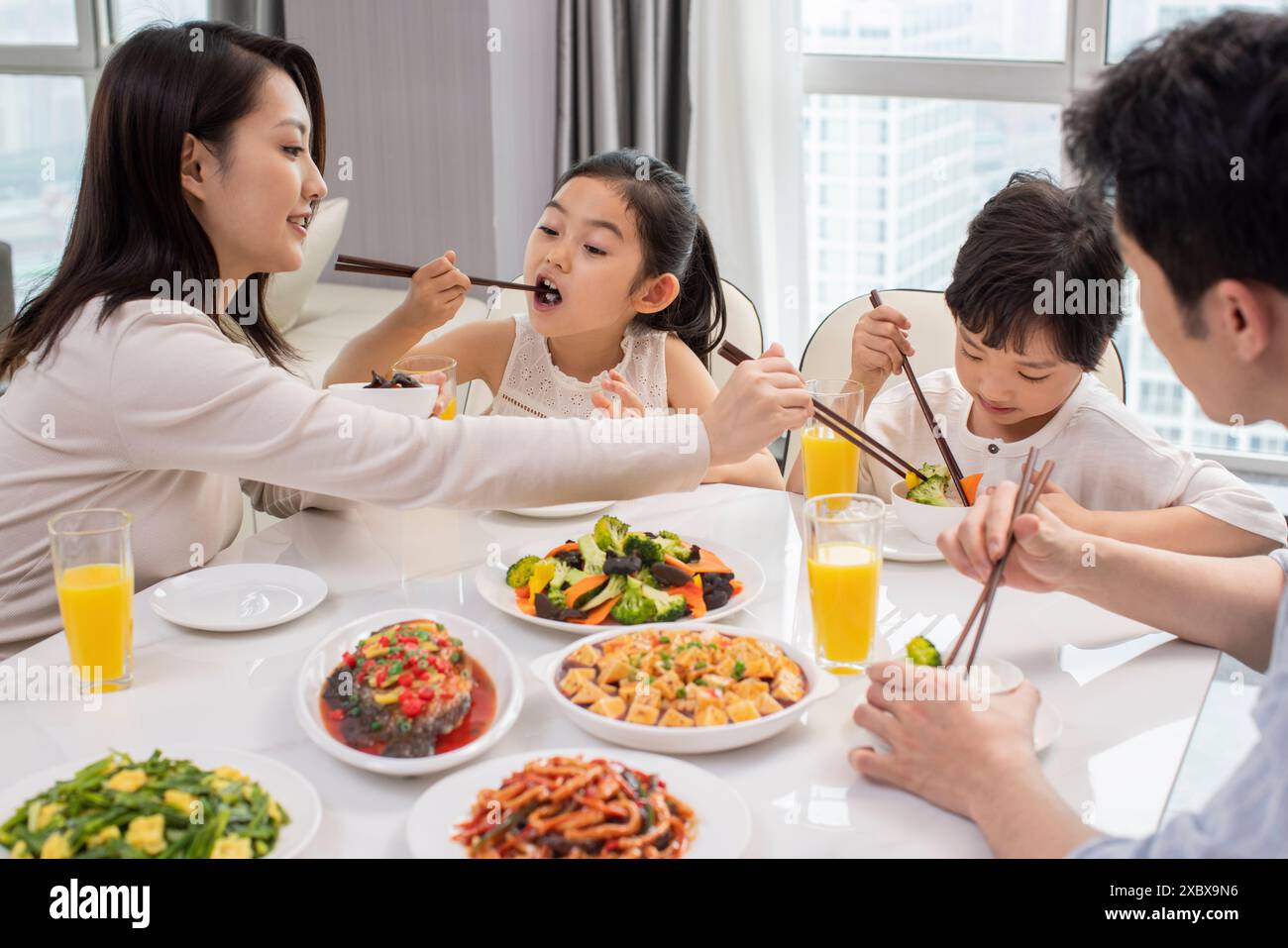 Chinese food indian family dining hi-res stock photography and images ...