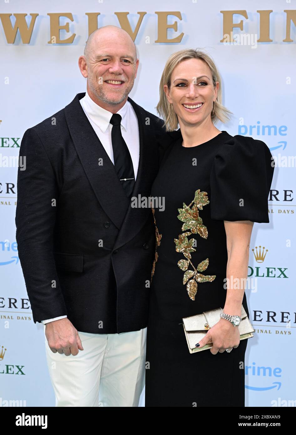 London, UK. June 13th, 2024. Mike Tindall and Zara Tindall arriving at ...
