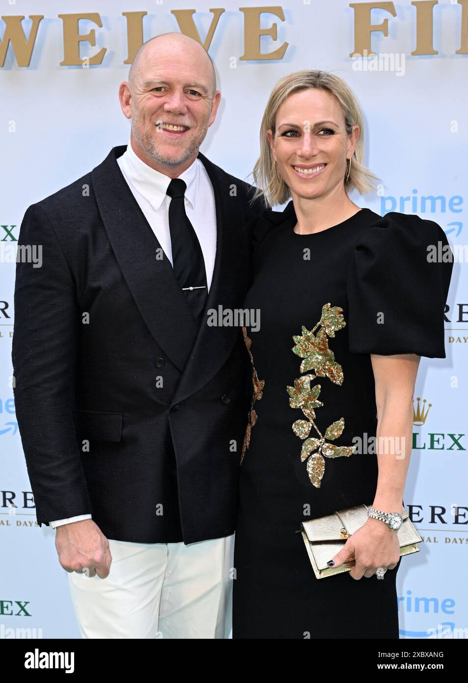 London, UK. June 13th, 2024. Mike Tindall and Zara Tindall arriving at ...