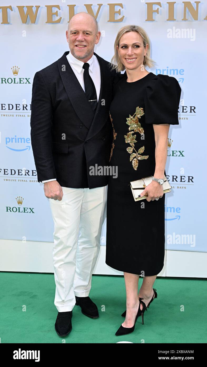 London, UK. June 13th, 2024. Mike Tindall and Zara Tindall arriving at ...