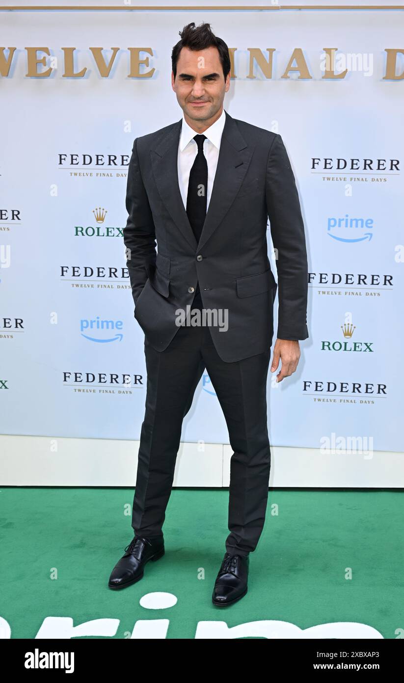 London, UK. June 13th, 2024. Roger Federer arriving at the Federer ...