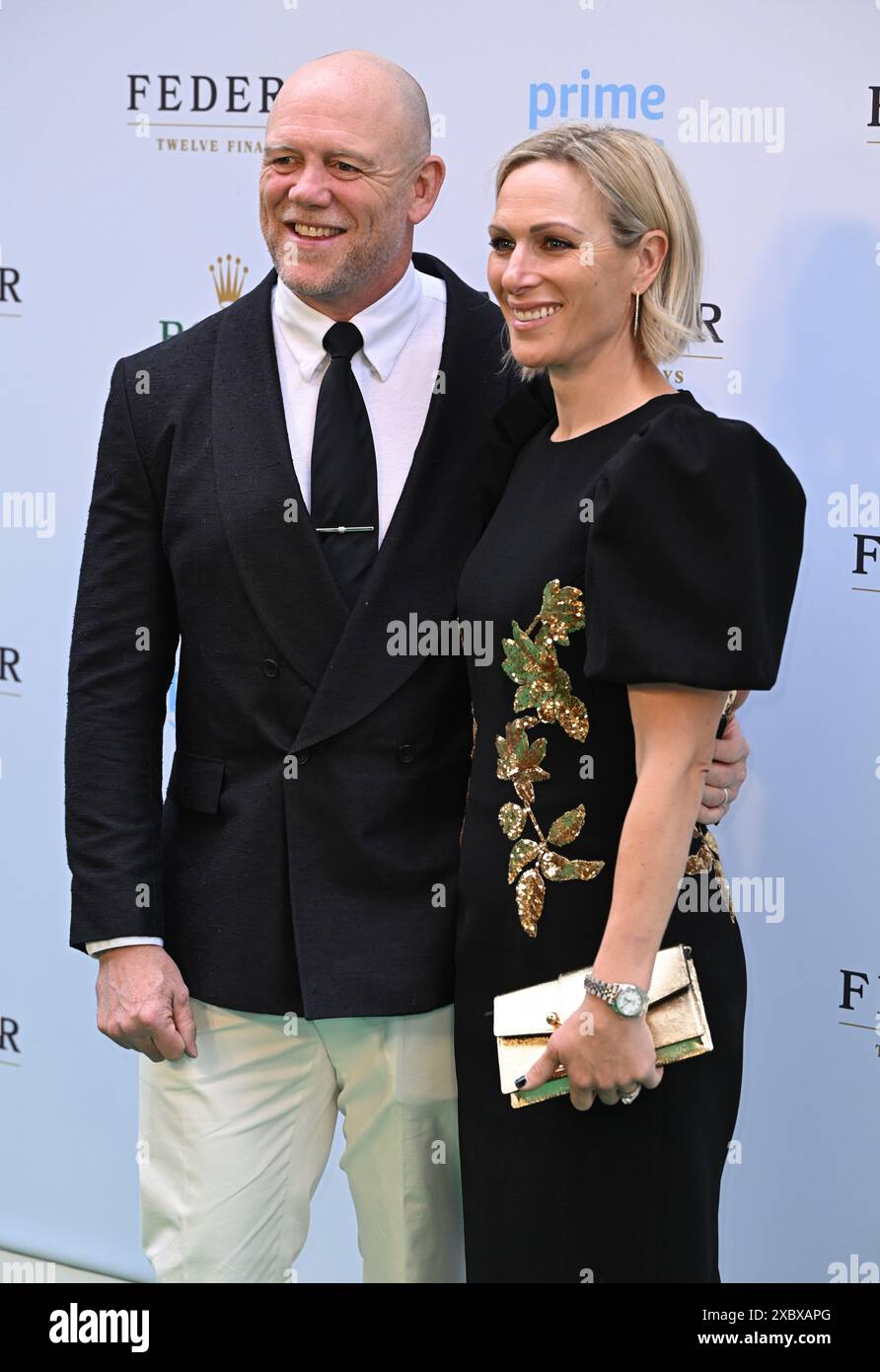London, UK. June 13th, 2024. Mike Tindall and Zara Tindall arriving at ...