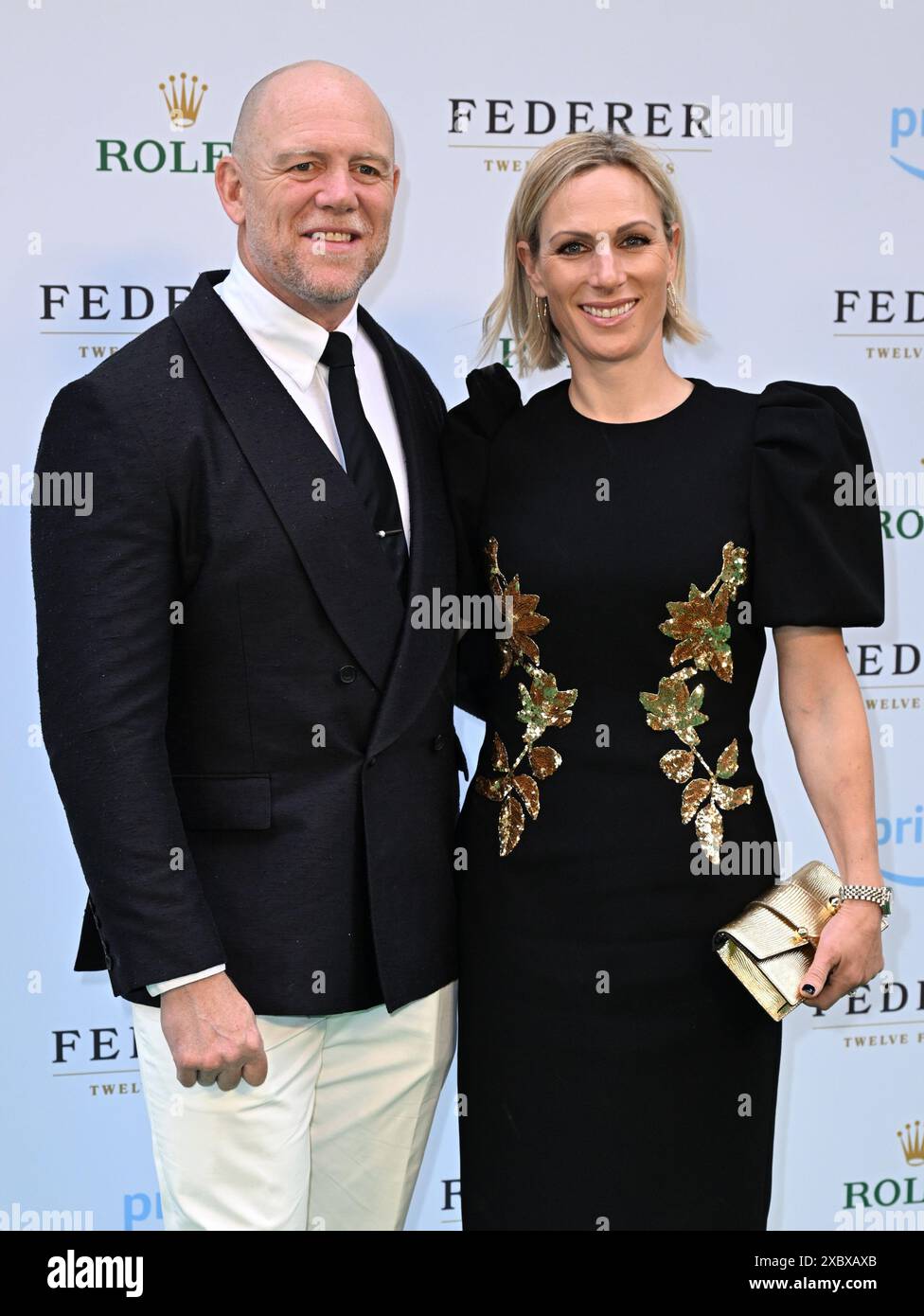 London, UK. June 13th, 2024. Mike Tindall and Zara Tindall arriving at ...