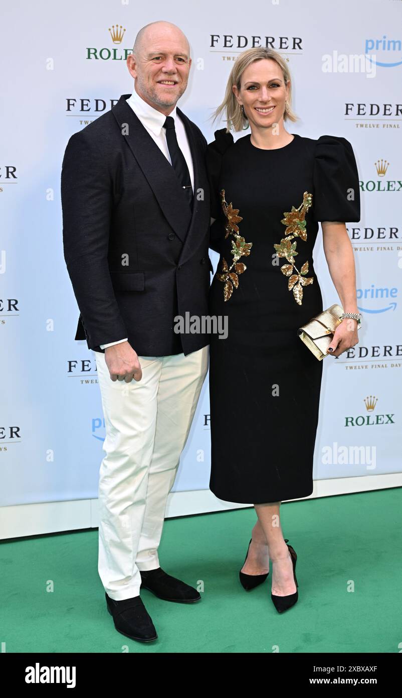 London, UK. June 13th, 2024. Mike Tindall and Zara Tindall arriving at ...