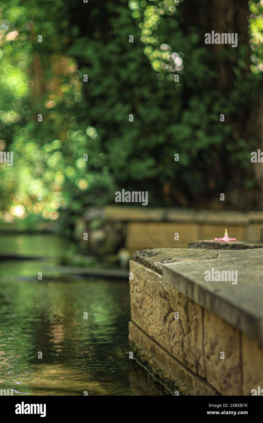 beautiful equipped mountain water source Stock Photo - Alamy