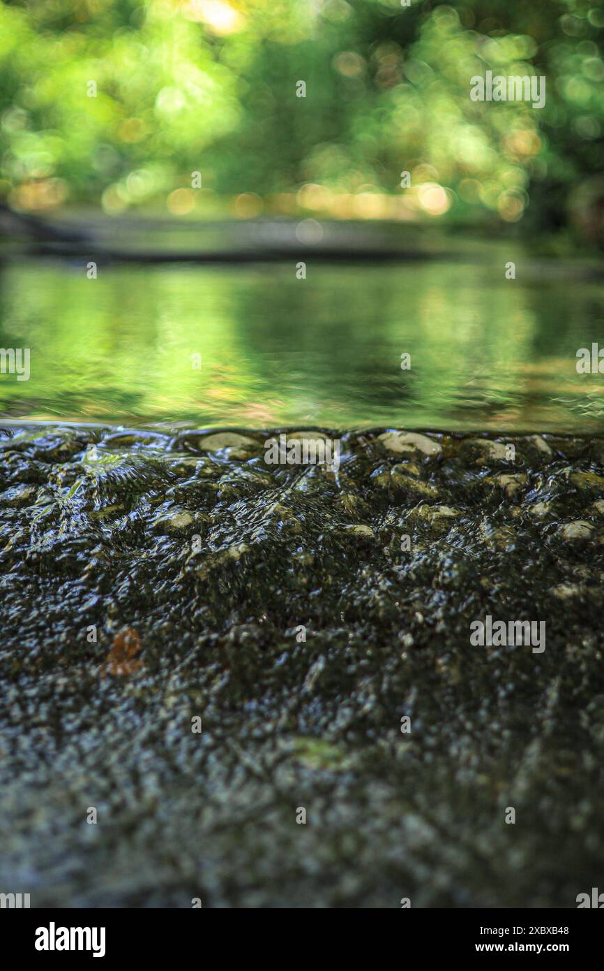 beautiful equipped mountain water source Stock Photo - Alamy