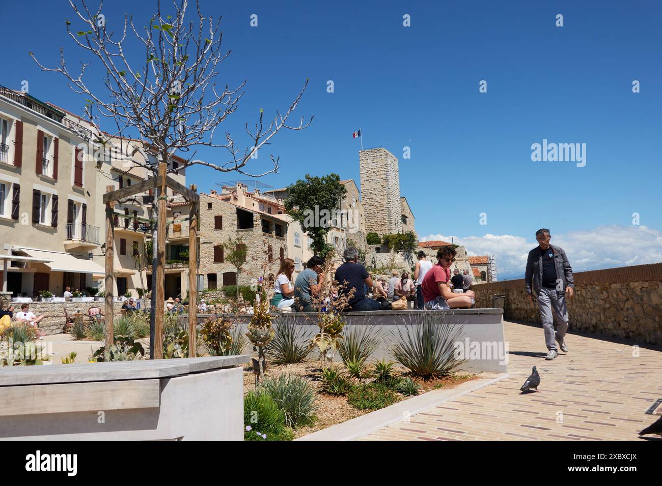 Antibes, France - May 8, 2024 - the Promenade Amiral-de Grasse on a ...