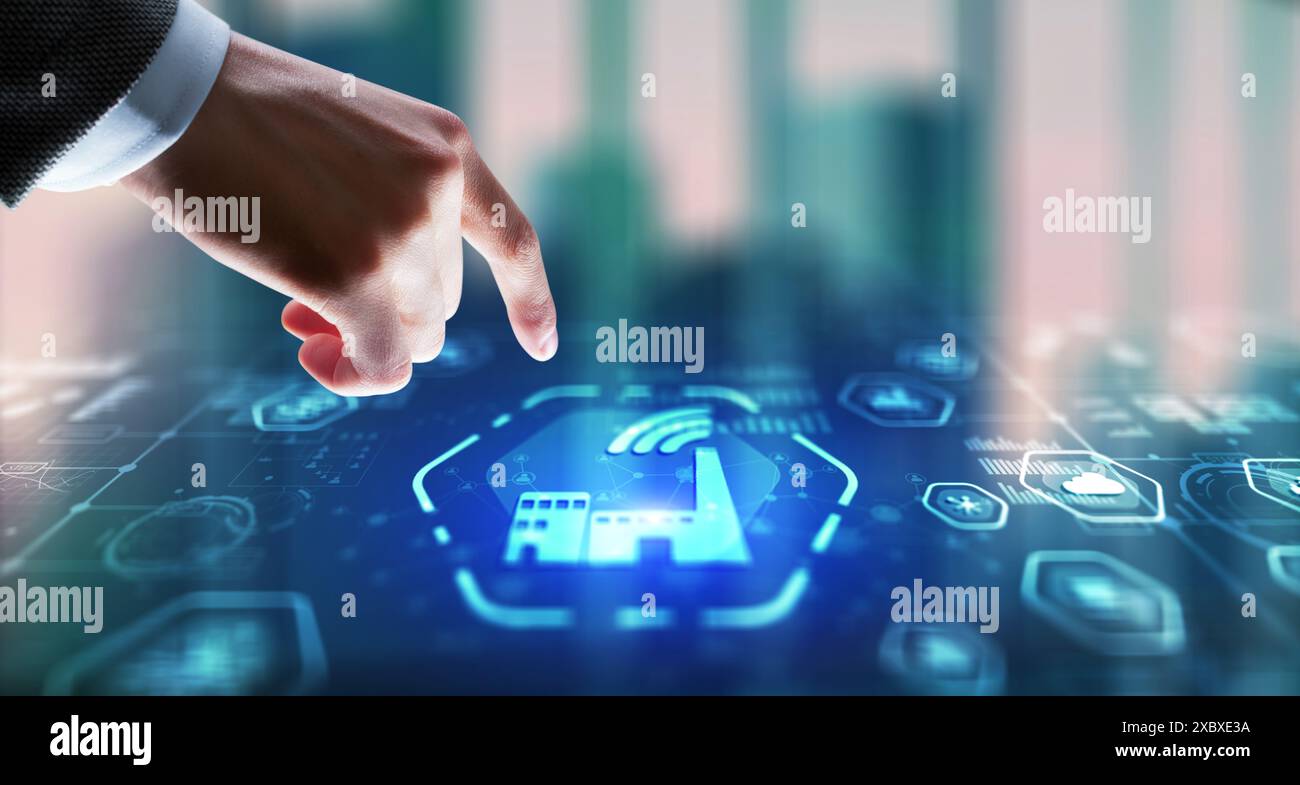 Smart industry. Technology process automation concept Stock Photo - Alamy