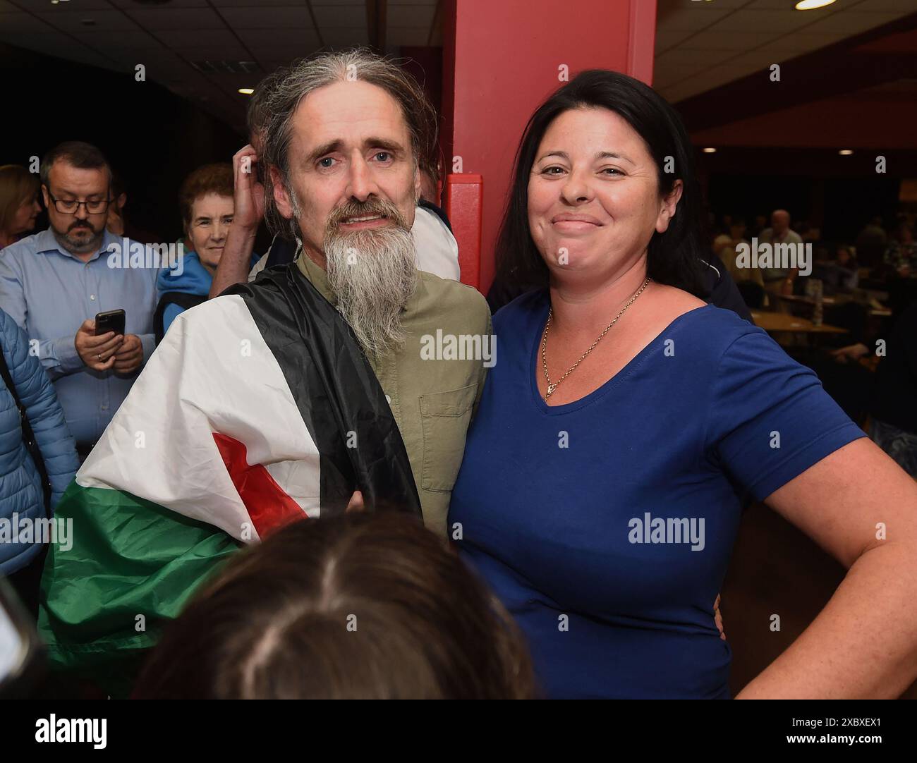 Luke 'Ming' Flanagan with his wife Judy after being elected at TF Royal ...