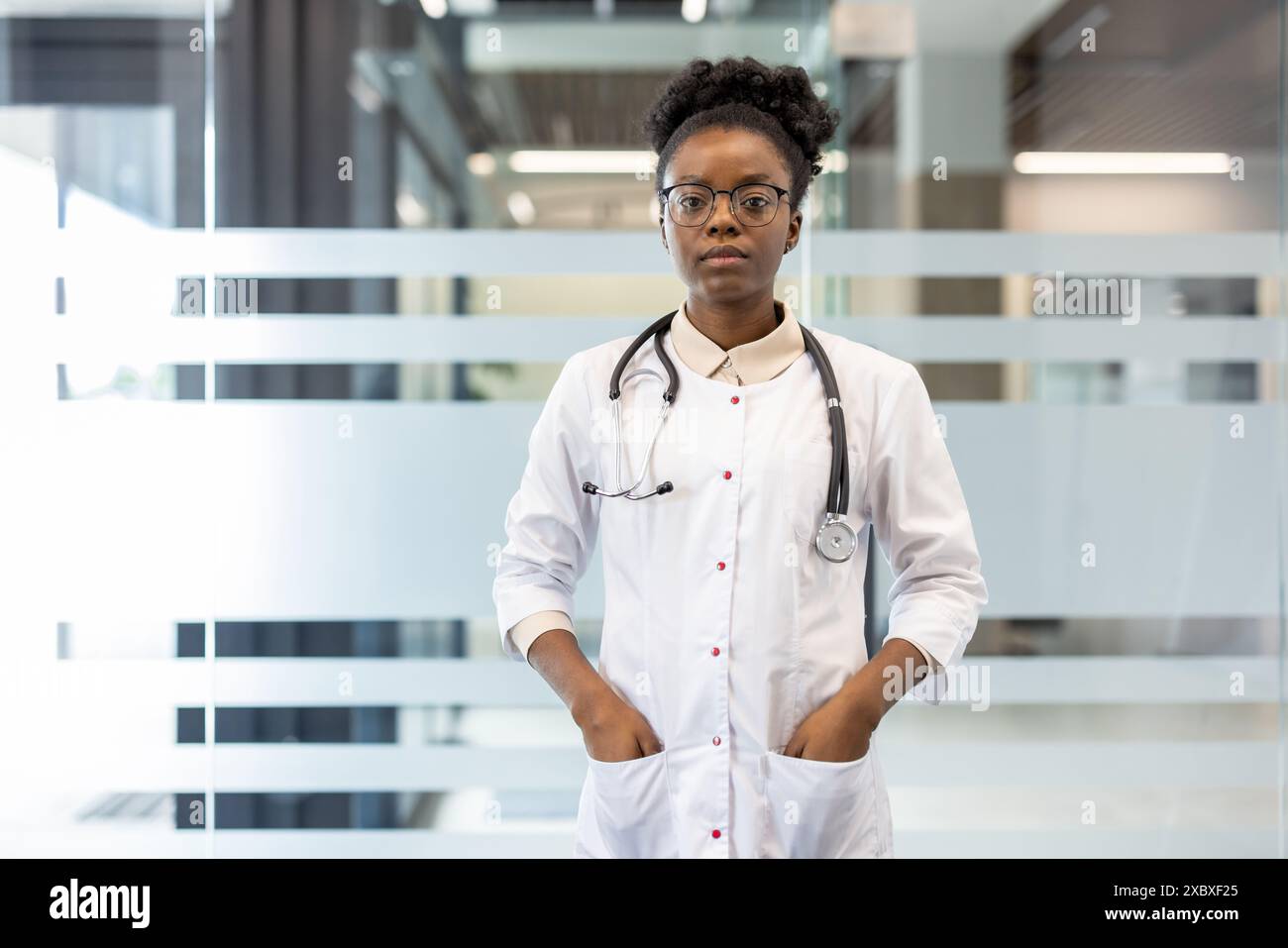 African lab coat thinking hi-res stock photography and images - Alamy