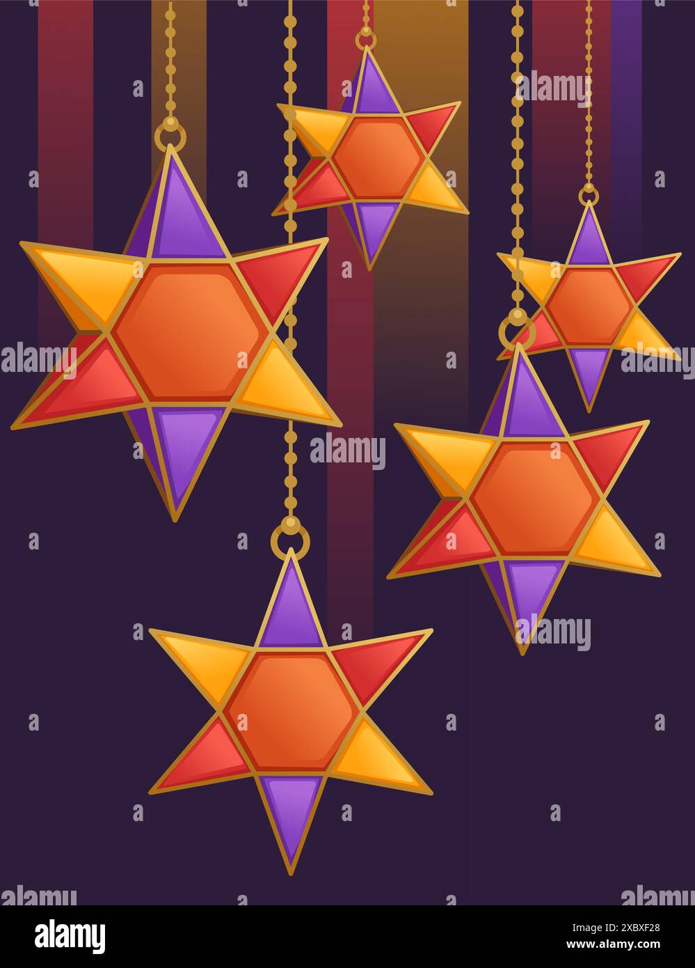 Group of glass Turkish traditional celebration lantern with different ...