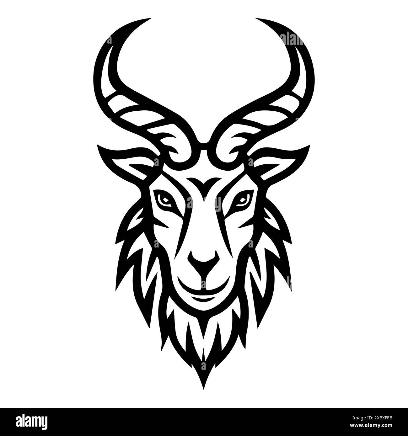 Goat King logo or modern line icon. Vector line art and icon design ...