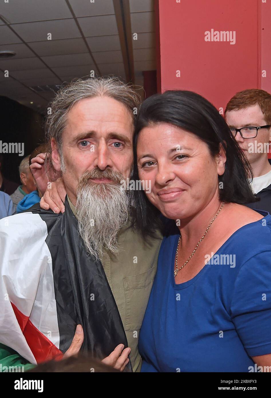 Luke 'Ming' Flanagan with his wife Judy after being elected at TF Royal ...