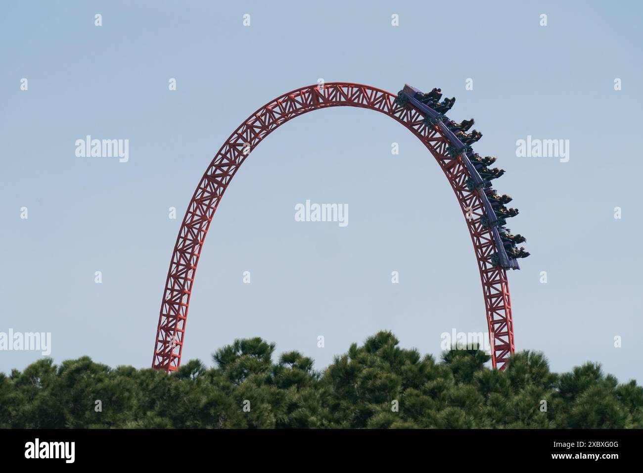 Visitors experience excitement exhilarating roller hi-res stock ...