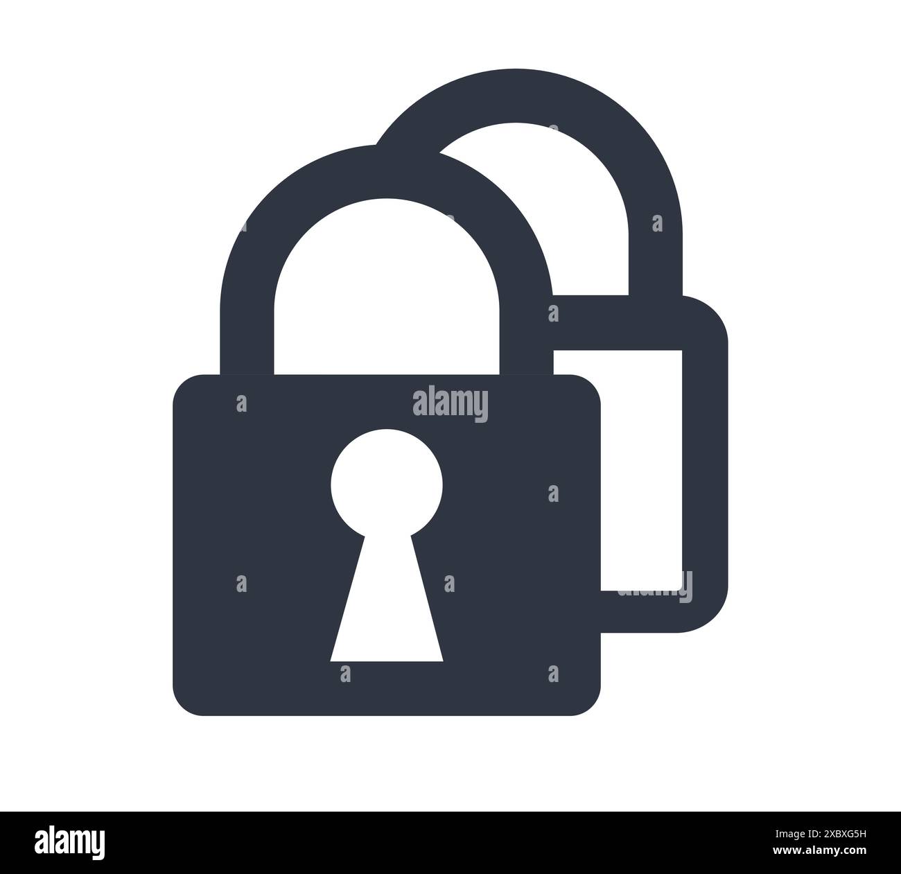 Double lock symbol Stock Vector Image & Art - Alamy