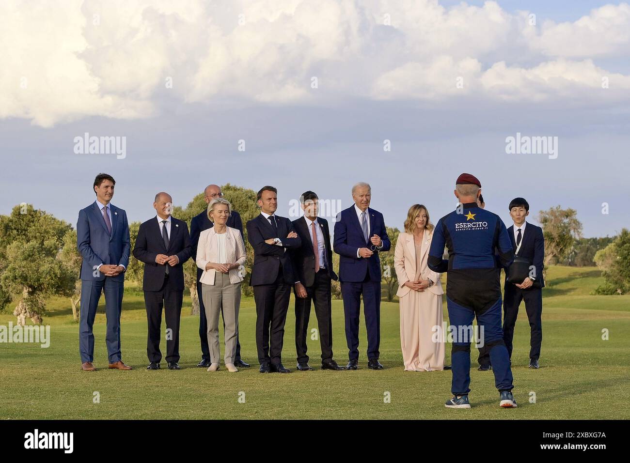 Toasts, . 13th June, 2024. G7 leaders observe the performance of ...