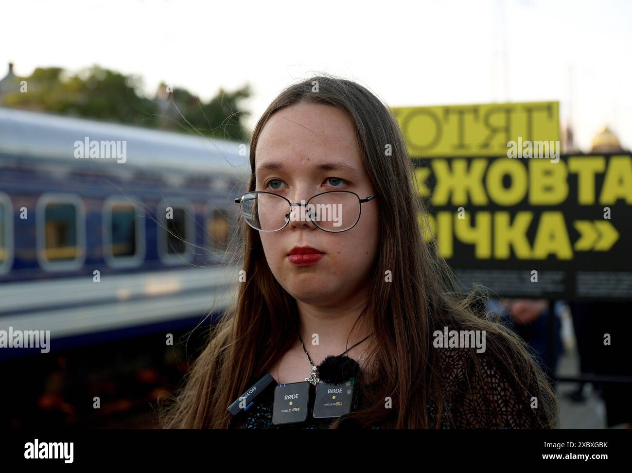Non Exclusive: ODESA, UKRAINE - JUNE 12, 2024 - Iryna, communicator ...