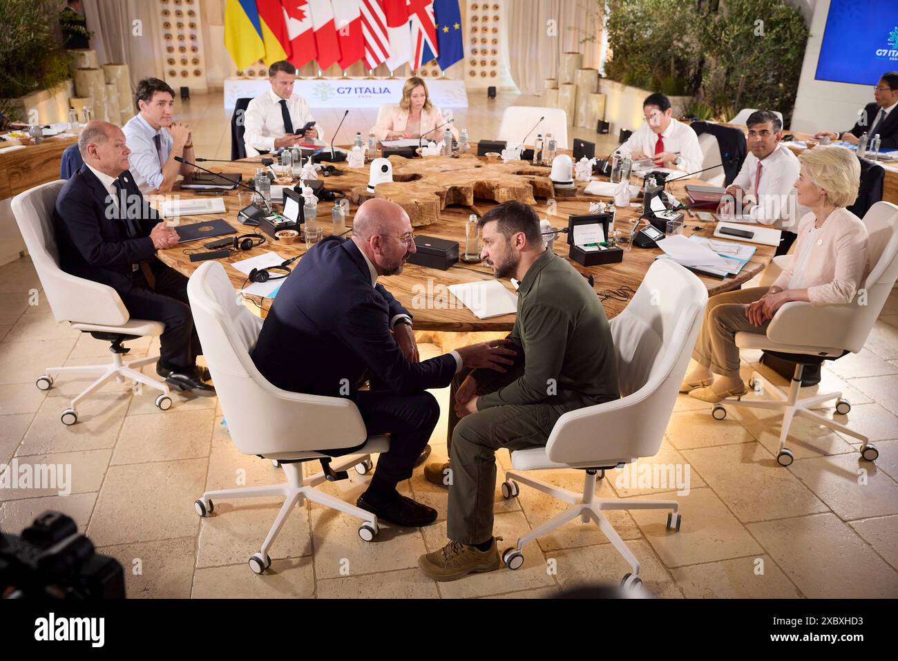 Savelletri di Fasano, Italy. 13th June, 2024. G7 leaders take their ...