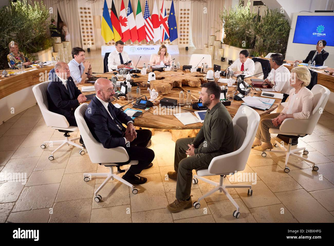 Savelletri di Fasano, Italy. 13th June, 2024. G7 leaders take their ...