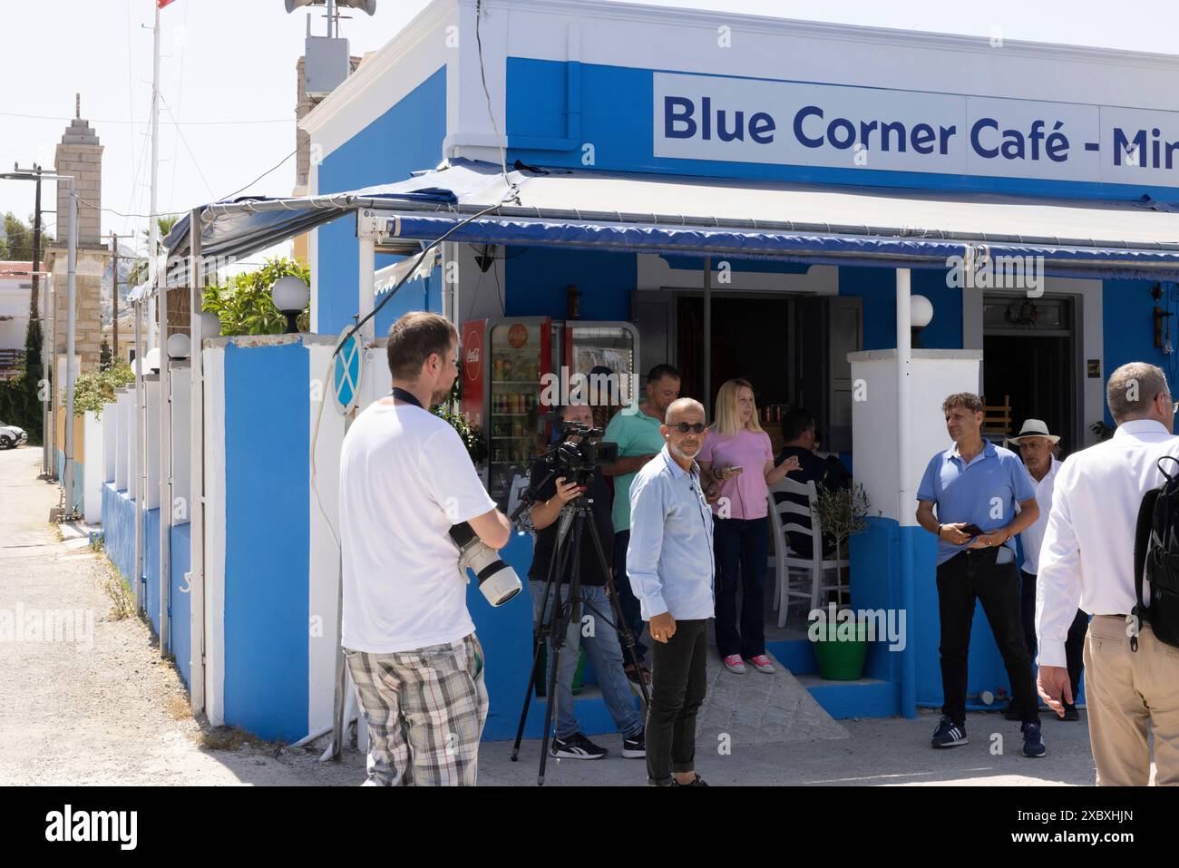 Pedi beach area on Symi Island of the Dodecanese island group, where ...