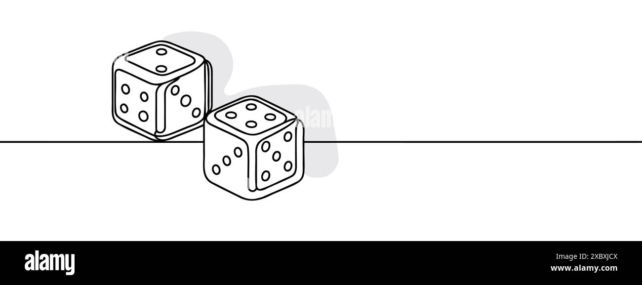 Two dice outline Stock Vector Images - Alamy