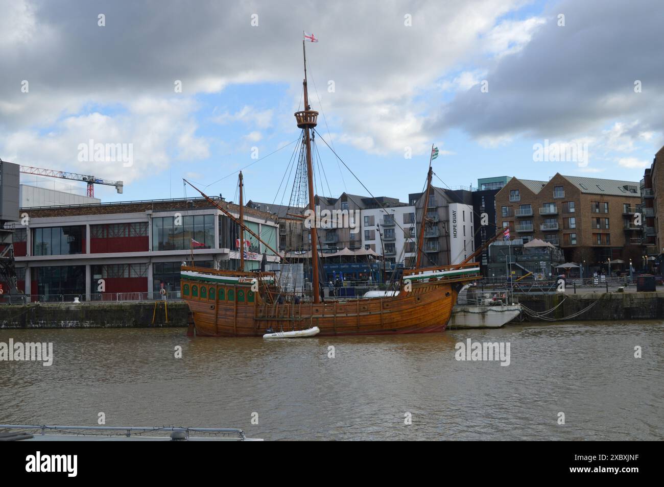 The Matthew Sailing Ship moored in Bristol Harbour by M Shed. Bristol ...