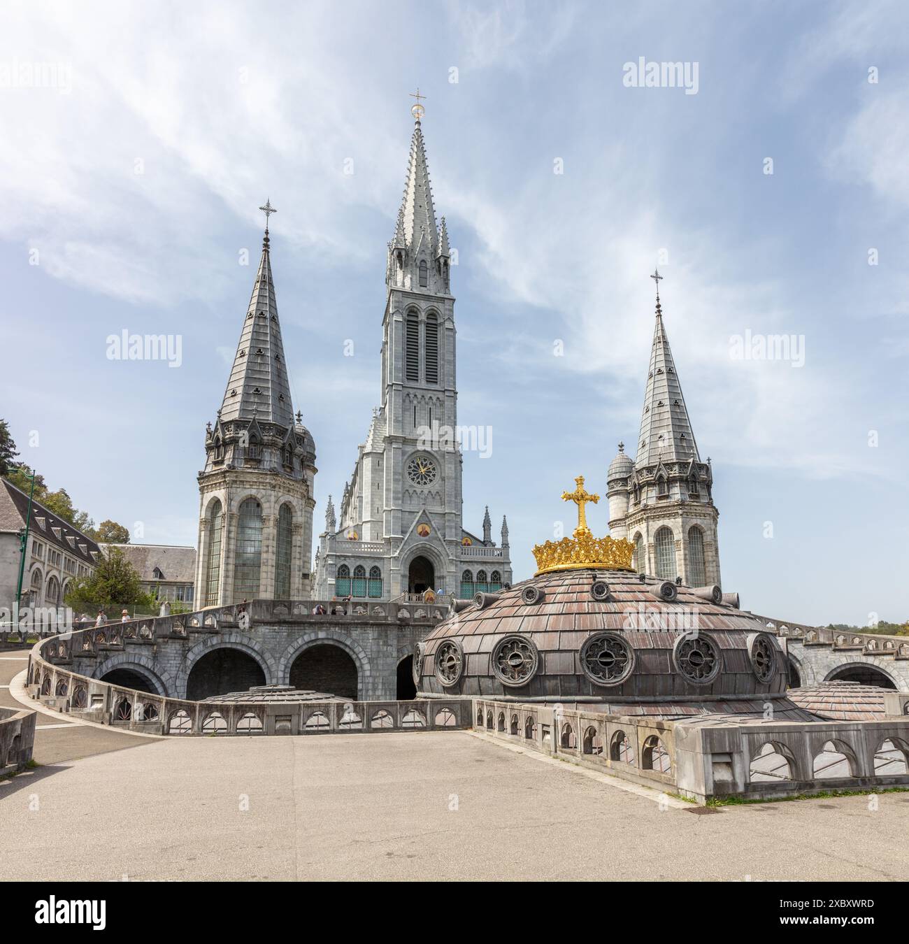 Location and church of pilgrimage in Lourdes in France Stock Photo - Alamy