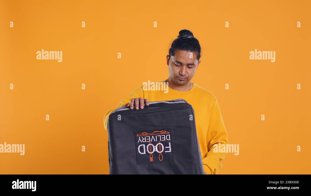 Delivery man doing face palm, shocked to see he displaced order in ...