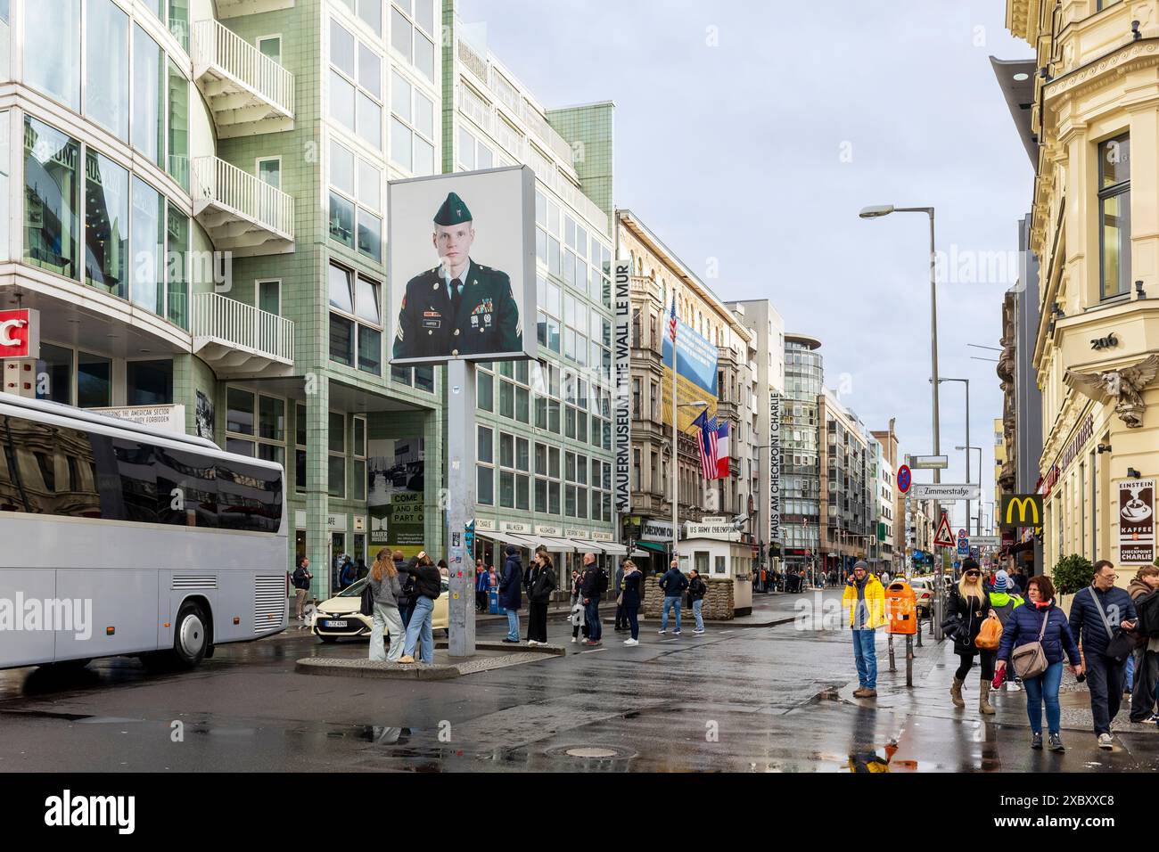 Berlin, Germany - 19 March 2024, The former border crossing "Check ...