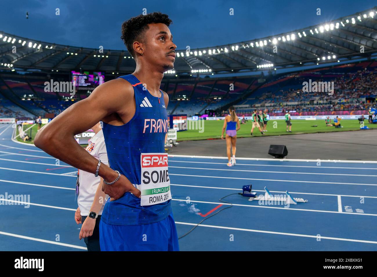 ROME, ITALY - JUNE 9: David Sombe of France after competing in the 400m ...