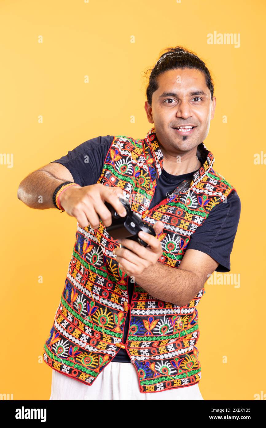 Person holding gamepad pressing buttons hi-res stock photography and ...