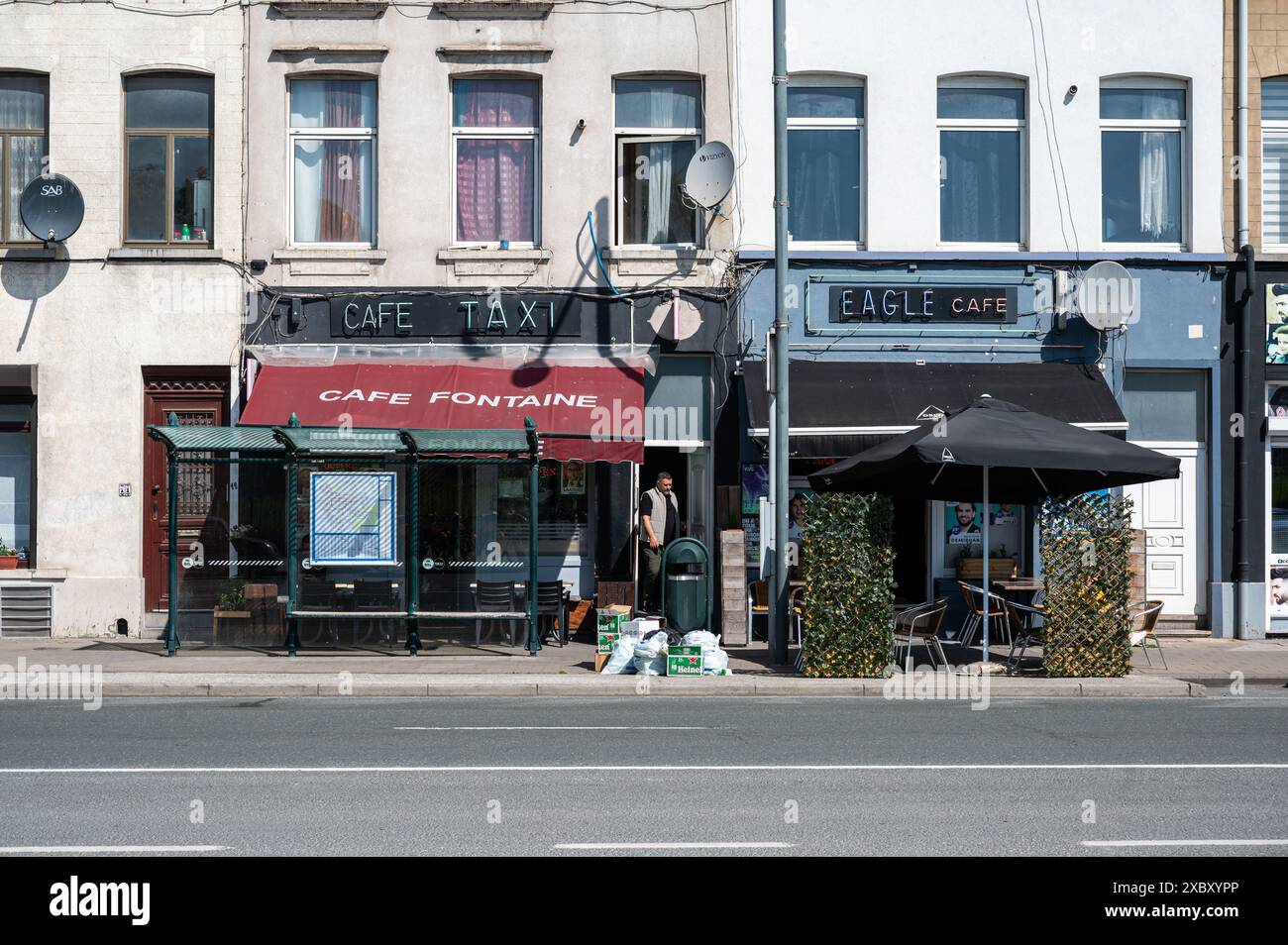 Laeken, Brussels Capital Region, Belgium - June 8, 2024 - Local bars at ...