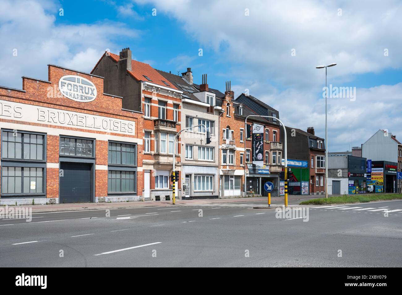 Machelen, Flanders, Belgium, June 8, 2024 - Old industrial buildings at ...