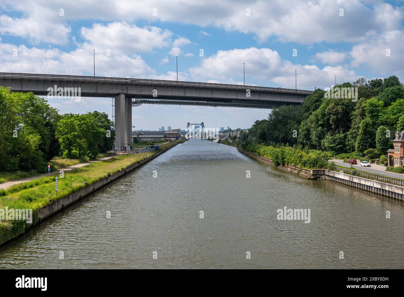 Vilvoorde, Flanders, Belgium - June 8, 2024 - Viaduct bridge of the ...