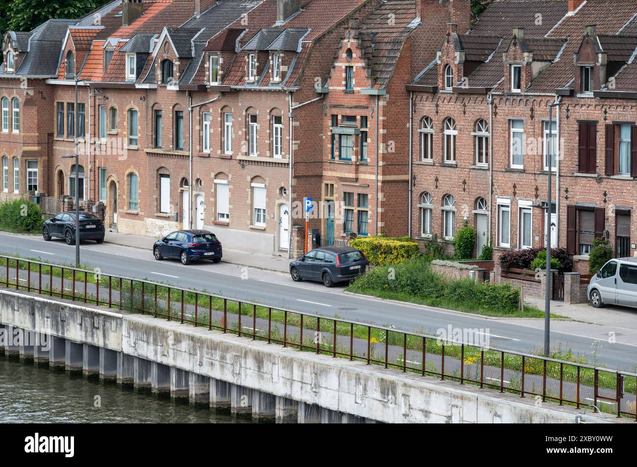 Vilvoorde, Flanders, Belgium - June 8, 2024 - High angle view over old ...