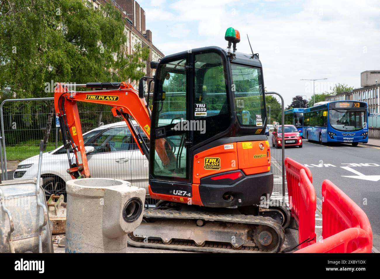 Kubota U27-4 zero-tail swing excavator mini digger Stock Photo - Alamy