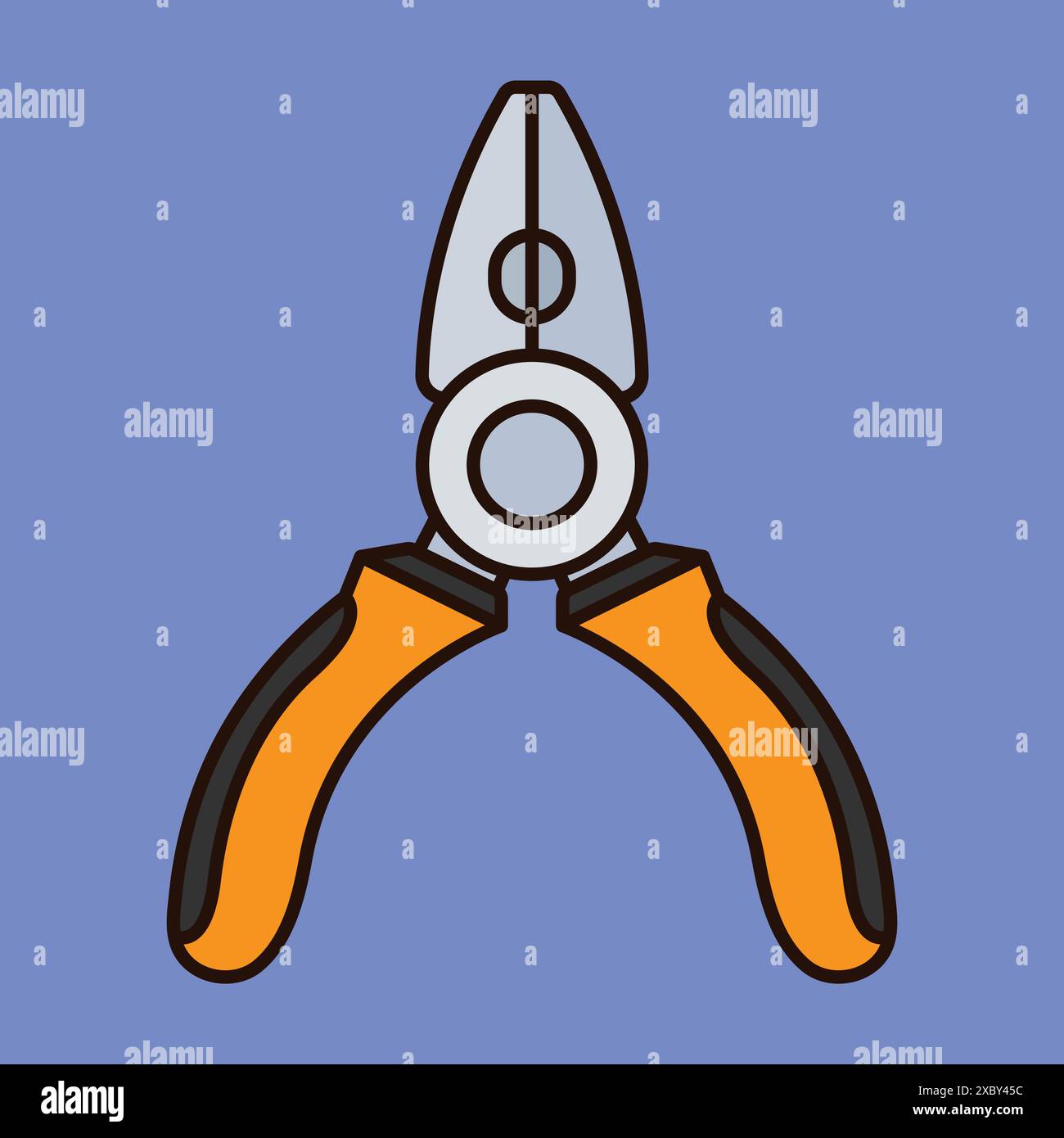 Metal Plier vector tool icon. Plier Claw Tool illustration. Crafting tool Plier Stock Vector ...