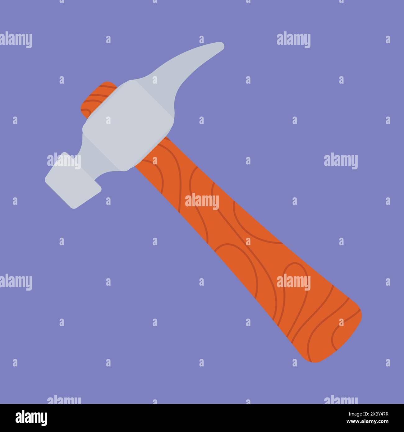 Carpenter hammer tool vector icon. Construction Claw Hammer tool vector ...