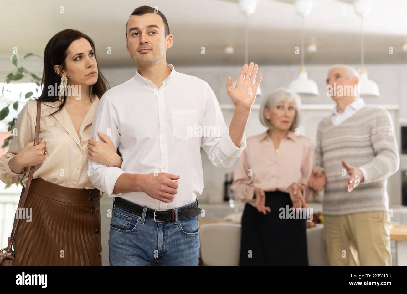 Disgruntled elderly woman daughter hi-res stock photography and images - Alamy