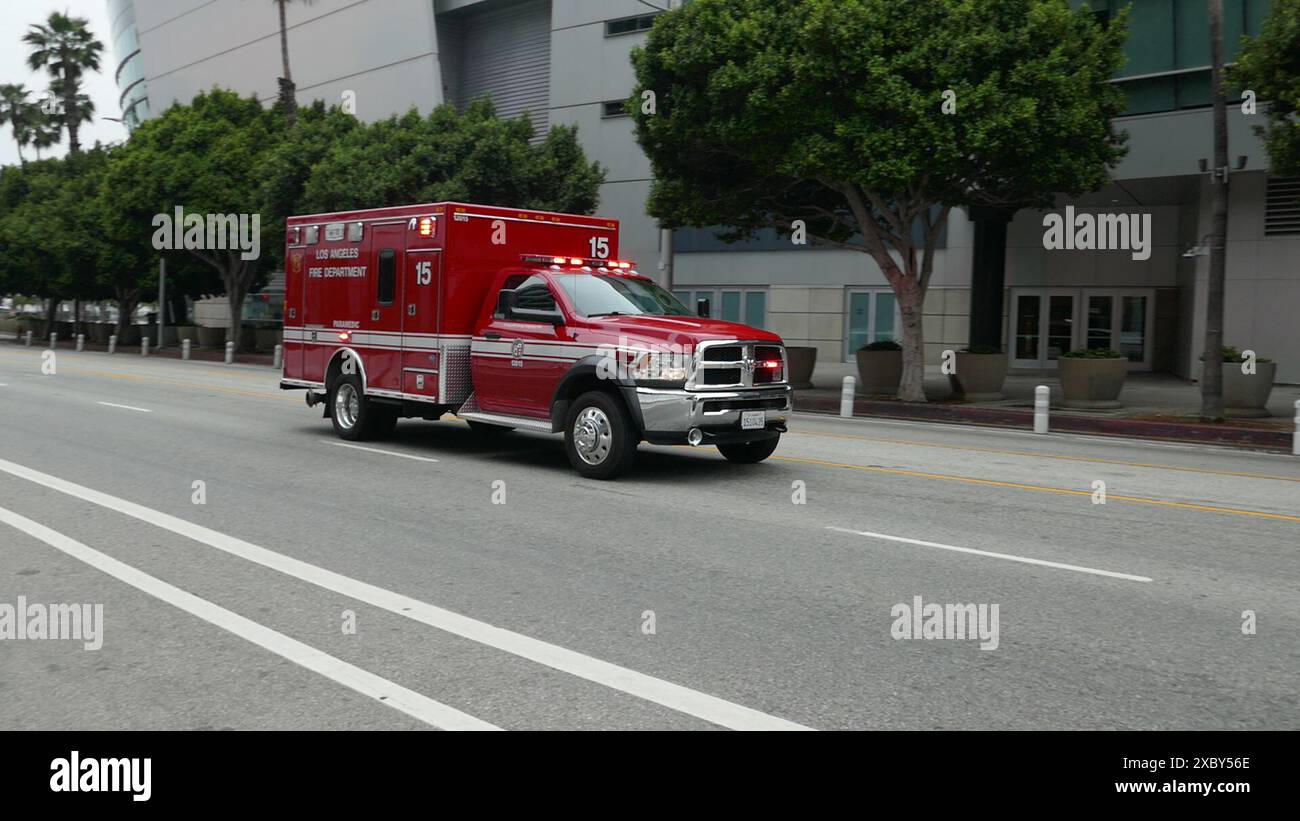 Los Angeles, California, USA 12th June 2024 Los Angeles Fire Department ...